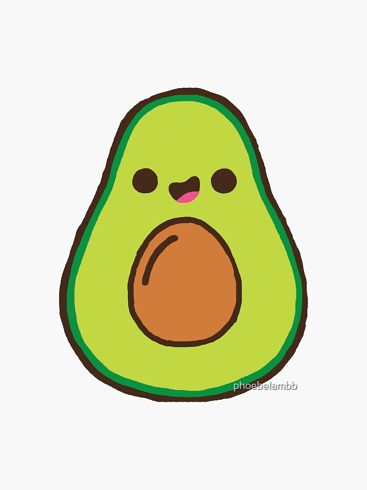Avocado sticker Sticker for Sale by phoebelambb Redbubble