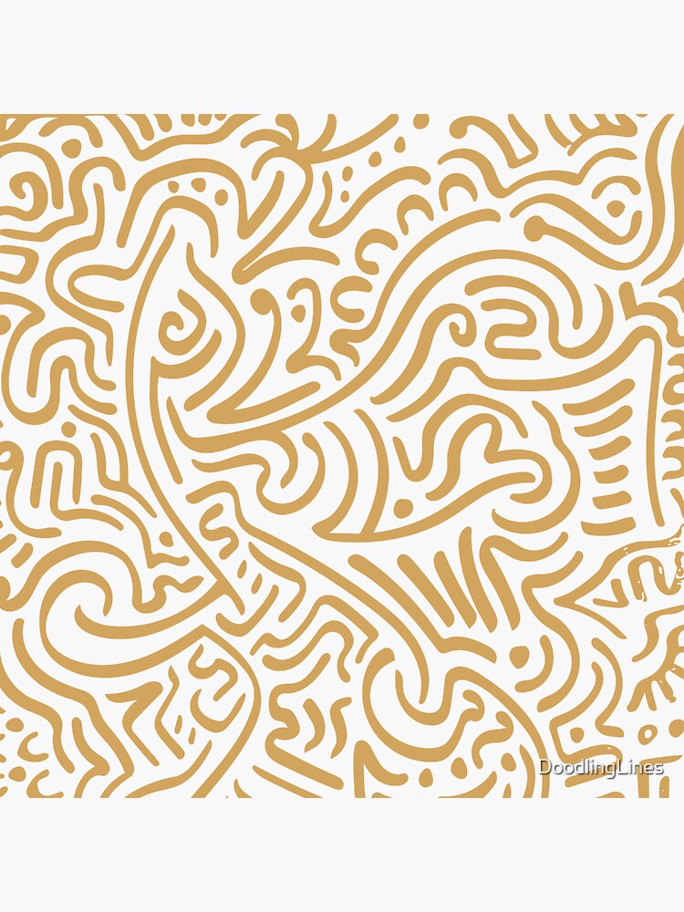 "Kotor Yellow Abstract" Sticker by DoodlingLines | Redbubble