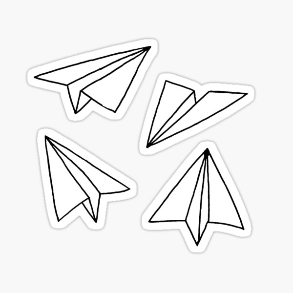 "paper airplane pack" Sticker for Sale by Dominika32 | Redbubble
