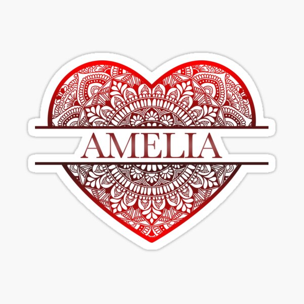 Amelia Name Stickers | Redbubble