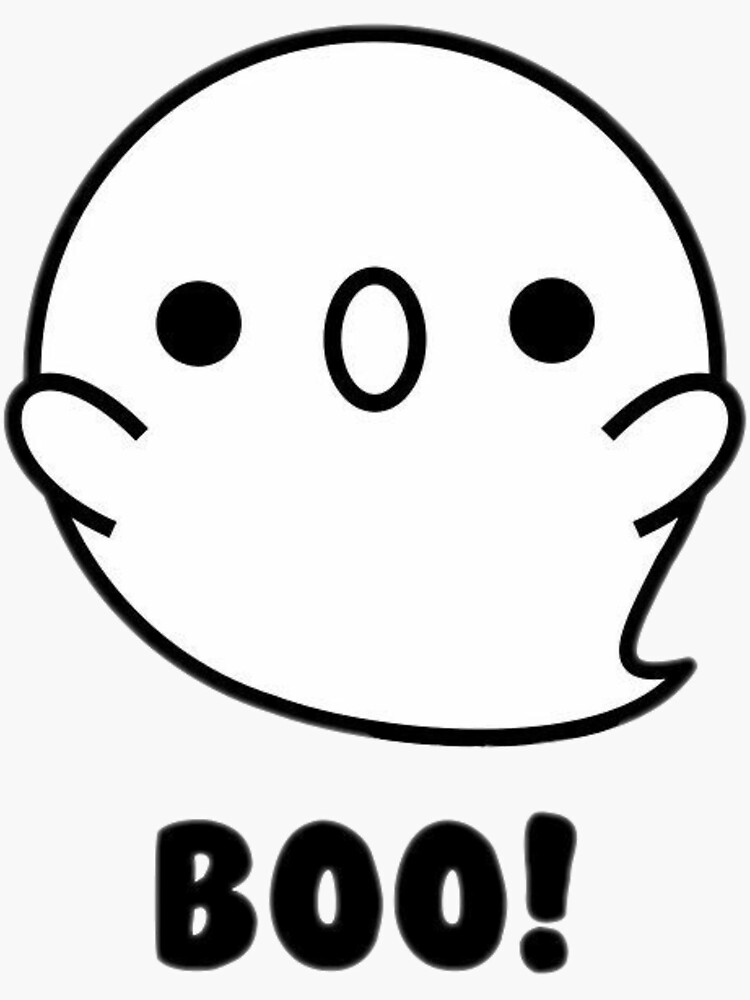 "Cute BOO cartoon" Sticker for Sale by waffleguy | Redbubble