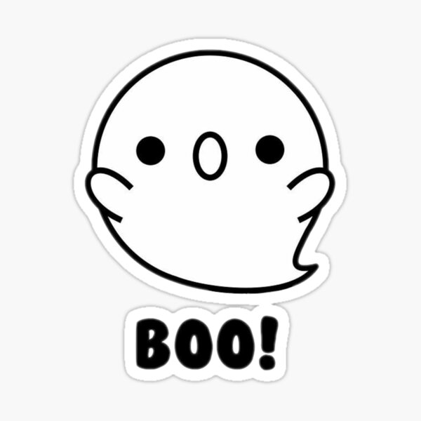 "Cute BOO cartoon" Sticker for Sale by waffleguy | Redbubble
