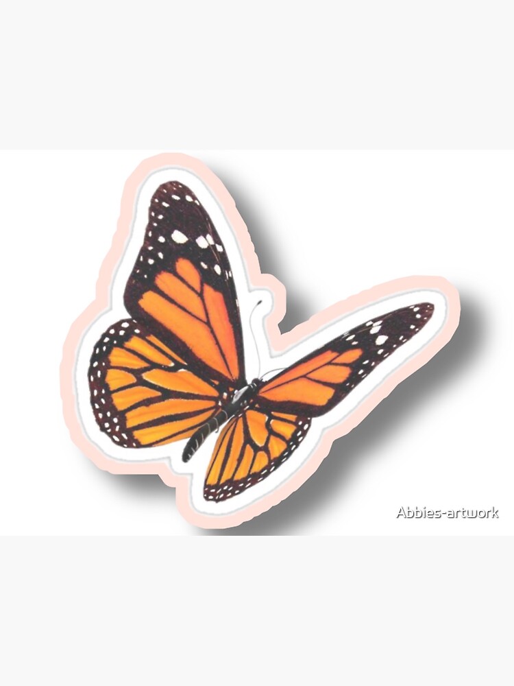 "Baby pink butterfly sticker" Sticker for Sale by Abbies-artwork ...