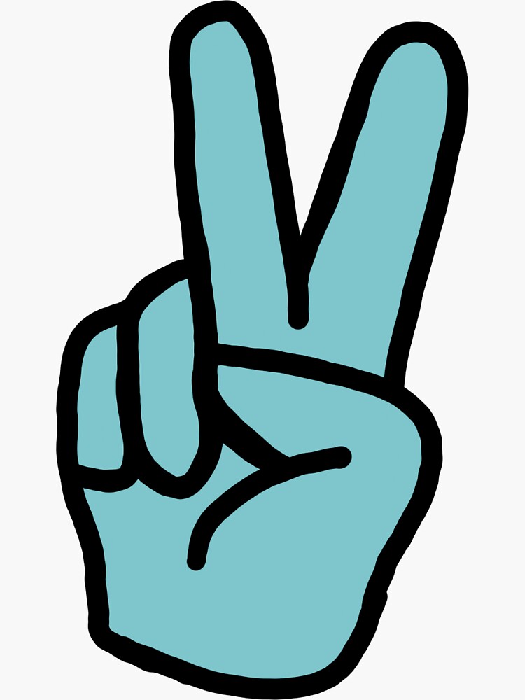"Teal pastel peace sign" Sticker by Onok0903 | Redbubble