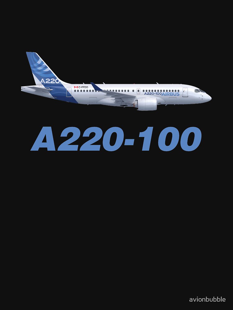 "Airbus A220-100" T-shirt by avionbubble | Redbubble
