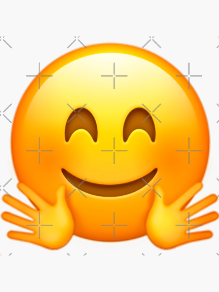 "Hugging Face Emoji" Sticker for Sale by aMemeStore | Redbubble