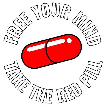 "Red Pill" Sticker for Sale by thethirdeyee | Redbubble