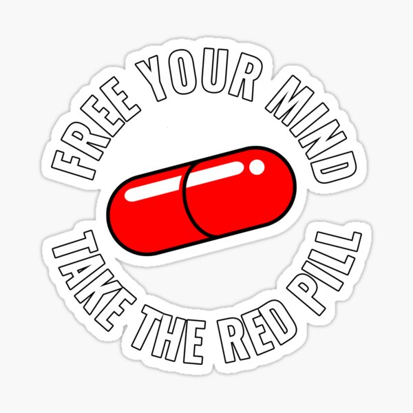 "Red Pill" Sticker for Sale by thethirdeyee | Redbubble