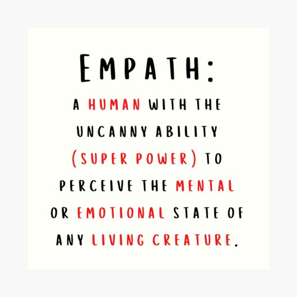 "Empath Definition" Art Print for Sale by BiBi92 | Redbubble