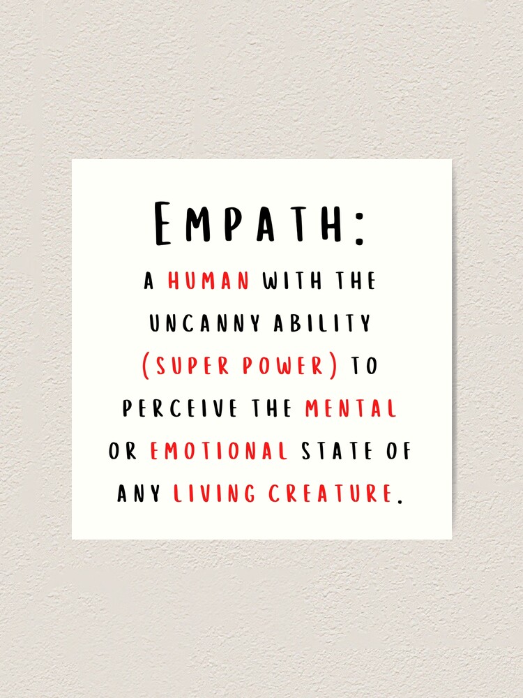 "Empath Definition" Art Print for Sale by BiBi92 | Redbubble