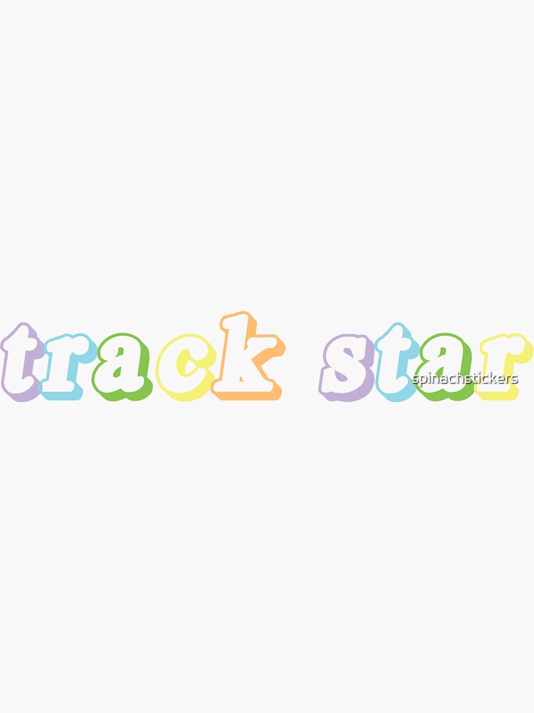 "track star" Sticker by spinachstickers | Redbubble