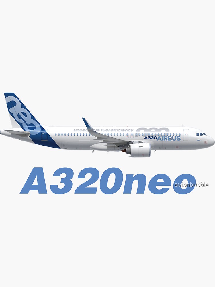 "Airbus A320neo" Sticker for Sale by avionbubble | Redbubble