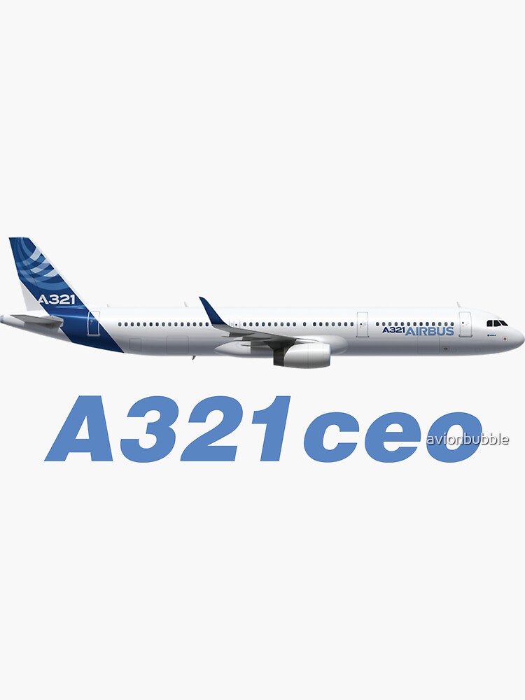 "Airbus A321ceo" Sticker by avionbubble | Redbubble