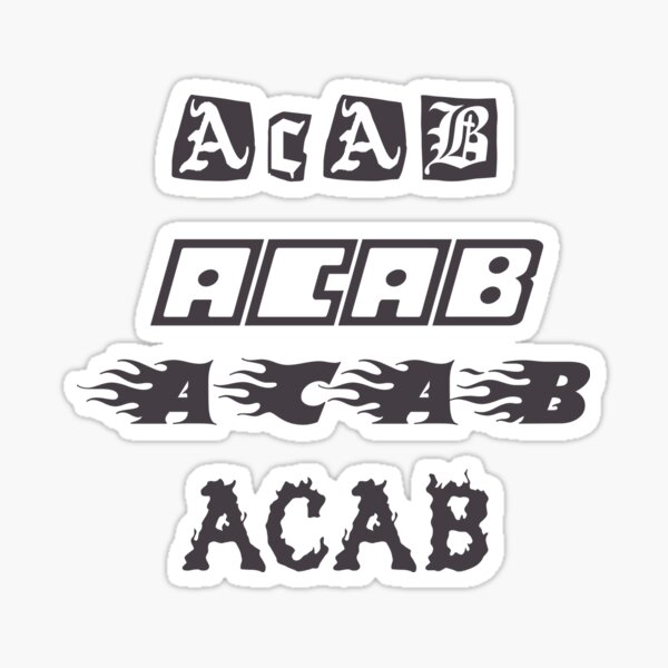 "gray acab" Sticker for Sale by claire-mcculley | Redbubble