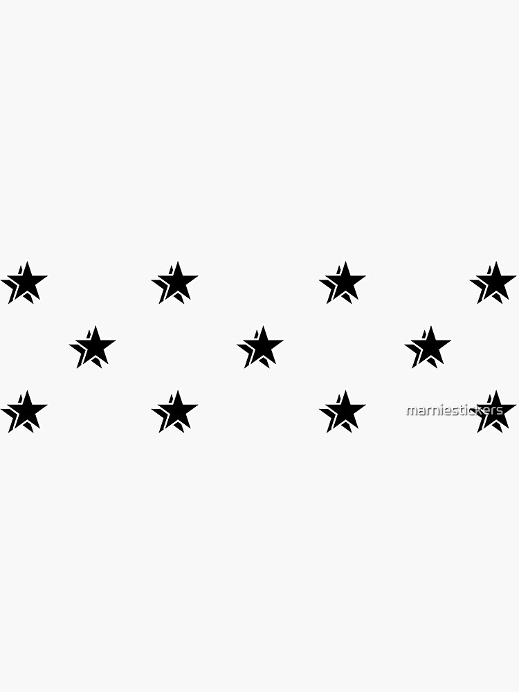 "black stars sticker" Sticker for Sale by marniestickers | Redbubble
