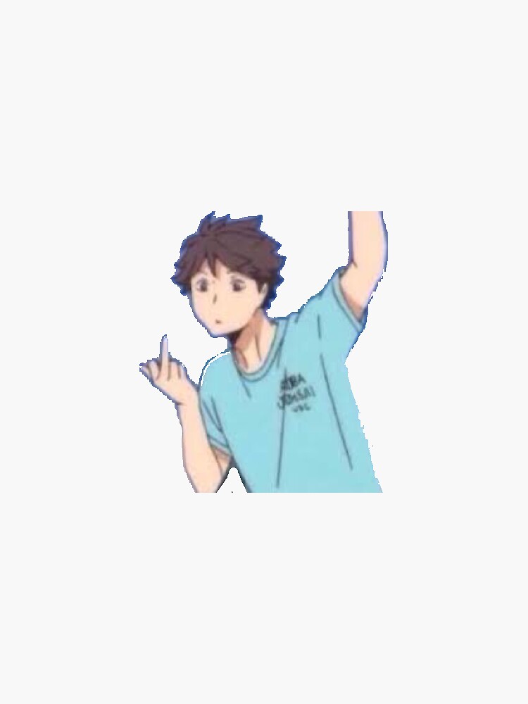"Oikawa Haikyuu Meme" Sticker for Sale by 45seals | Redbubble