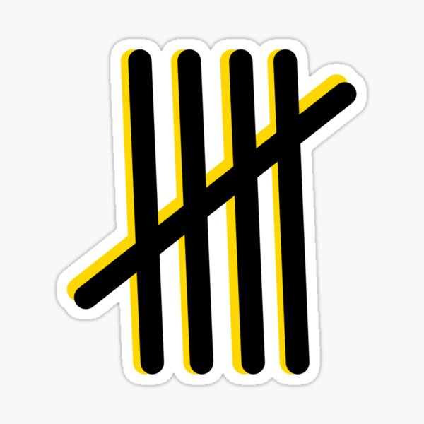 "5 tally" Sticker by Lj101303 | Redbubble