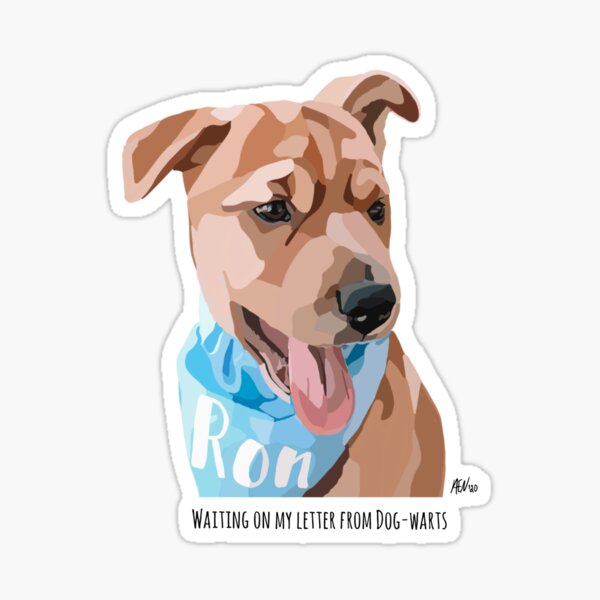 "Ron Dog-Warts" Sticker by missmanda321 | Redbubble