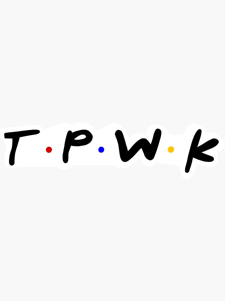 "TPWK Friends Font" Sticker by kate-paulson | Redbubble