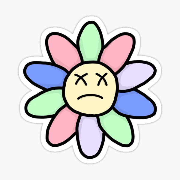 "sad pastel flower" Sticker for Sale by gothkidclique | Redbubble