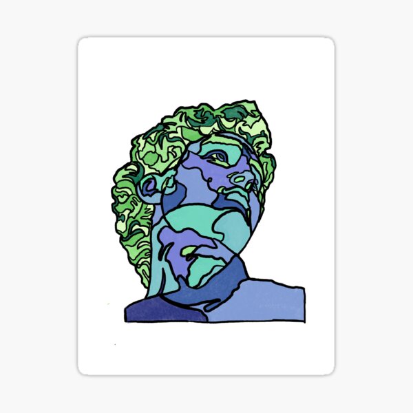 "David reimagined " Sticker by maclevel | Redbubble