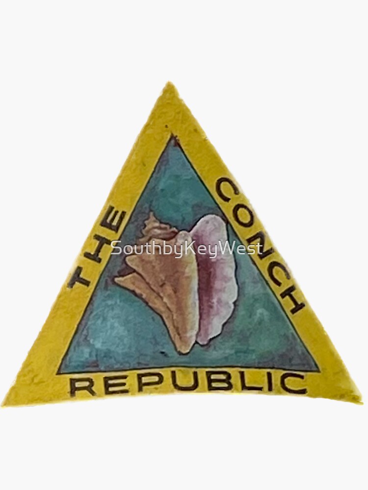 "The Conch Republic" Sticker for Sale by SouthbyKeyWest | Redbubble