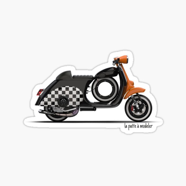 "Vespa classic" Sticker for Sale by LaPatteAModeler | Redbubble