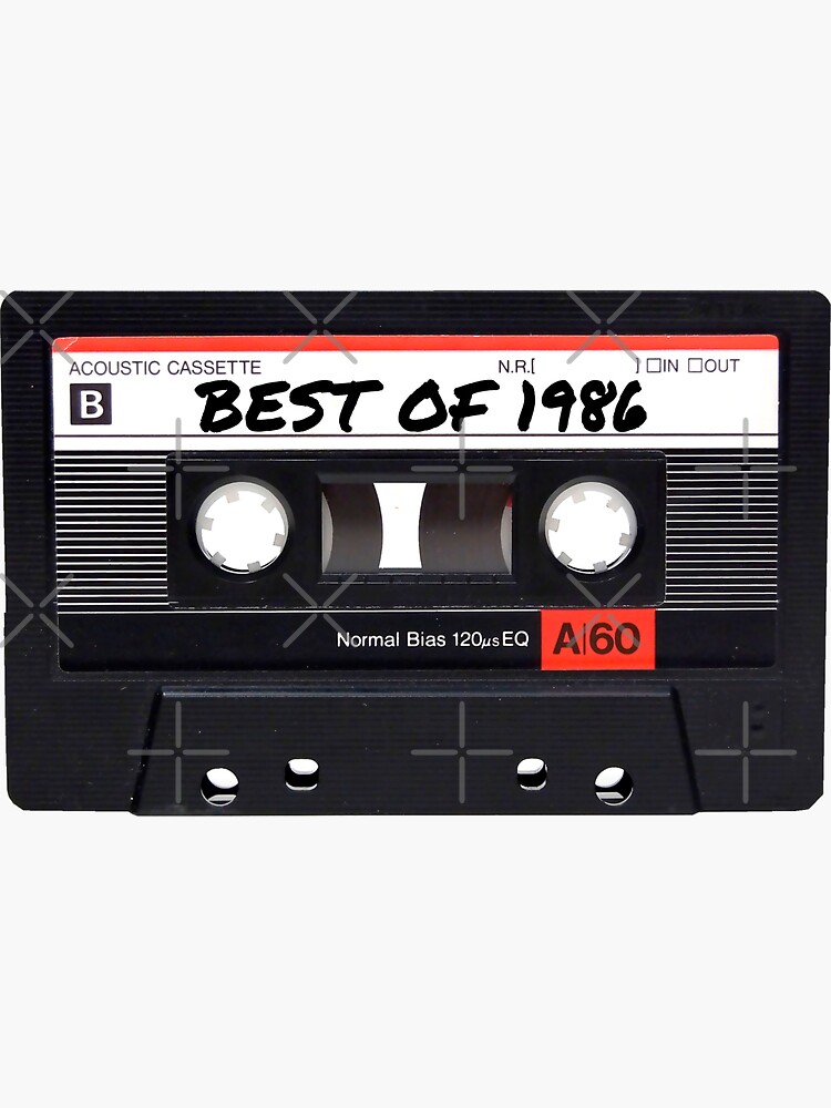 "1986 CASSETTE, BEST OF 1986 MIX TAPE, born in 1986, 80'S birthday ...