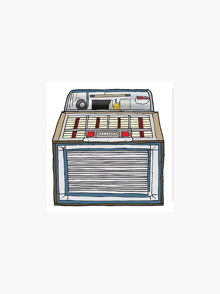 "Juke Box " Sticker by Brendabear | Redbubble
