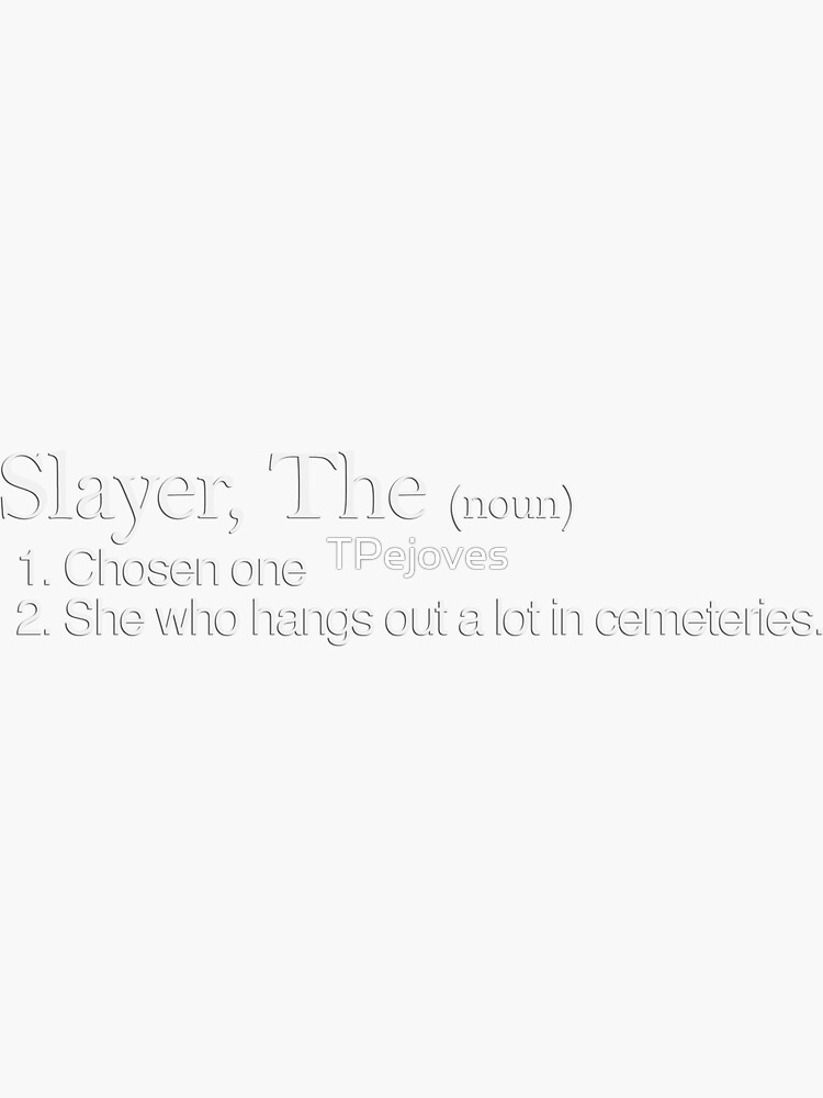 "Slayer, The Definition (white type)" Sticker for Sale by TPejoves ...
