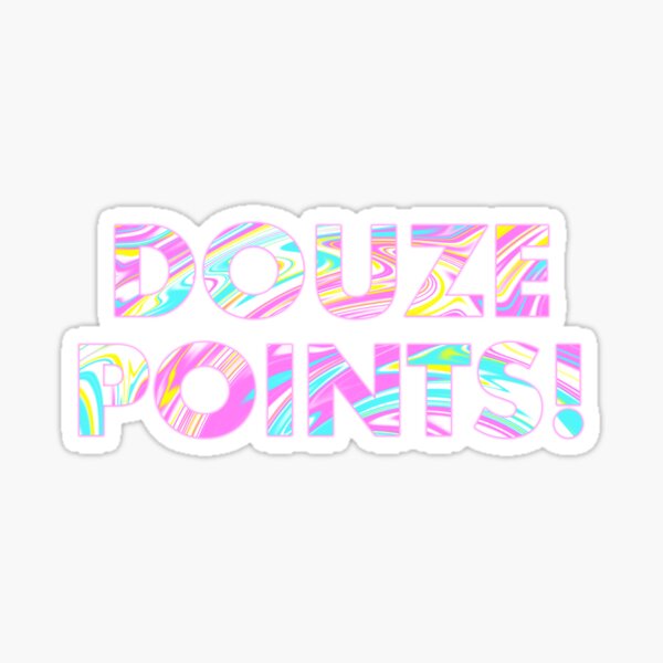 "DOUZE POINTS In Paint Marble" Sticker for Sale by SquareClub | Redbubble
