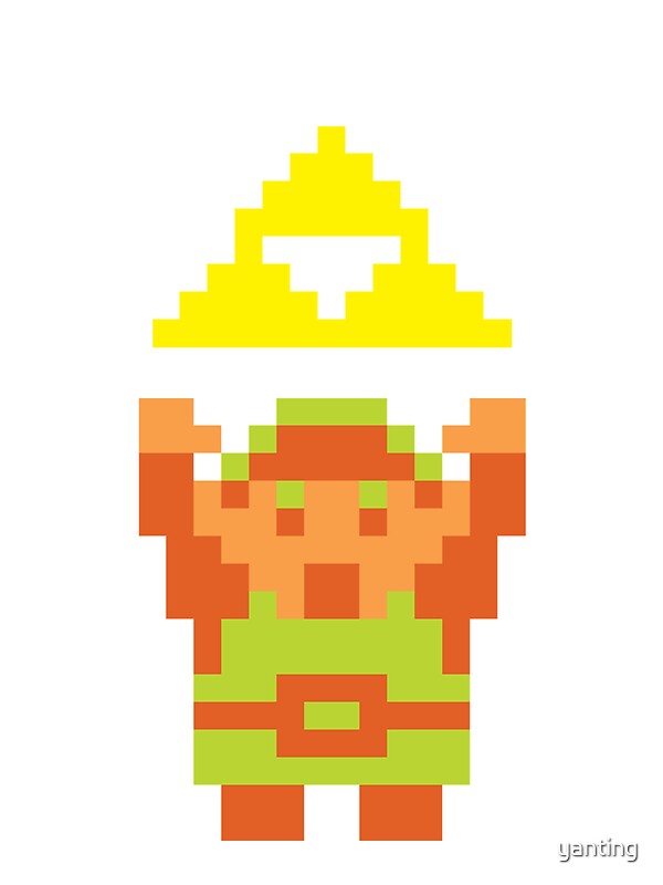"Pixel Link With A Triforce" Stickers by yanting | Redbubble