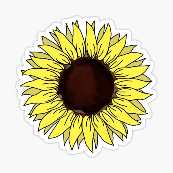 "Sunflower Sticker" Sticker by Floria-Rie | Redbubble