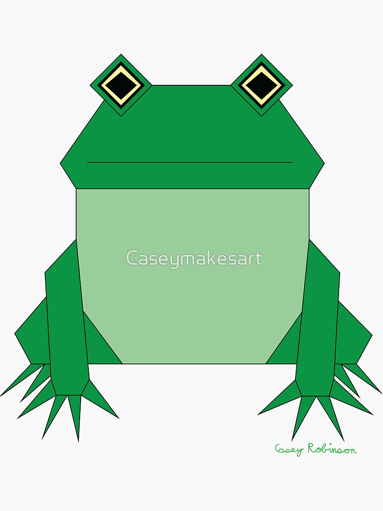 "Geometric Frog without background" Sticker for Sale by Caseymakesart ...