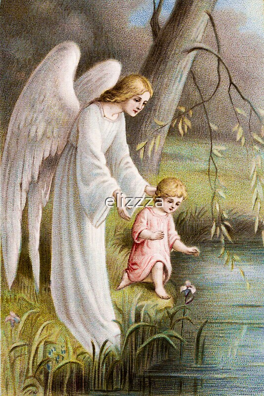 "Guardian angel protecting child" by elizzza | Redbubble