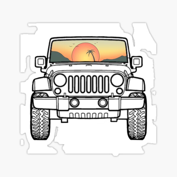 "Jeep Wrangler " Sticker for Sale by shannon-nolan | Redbubble
