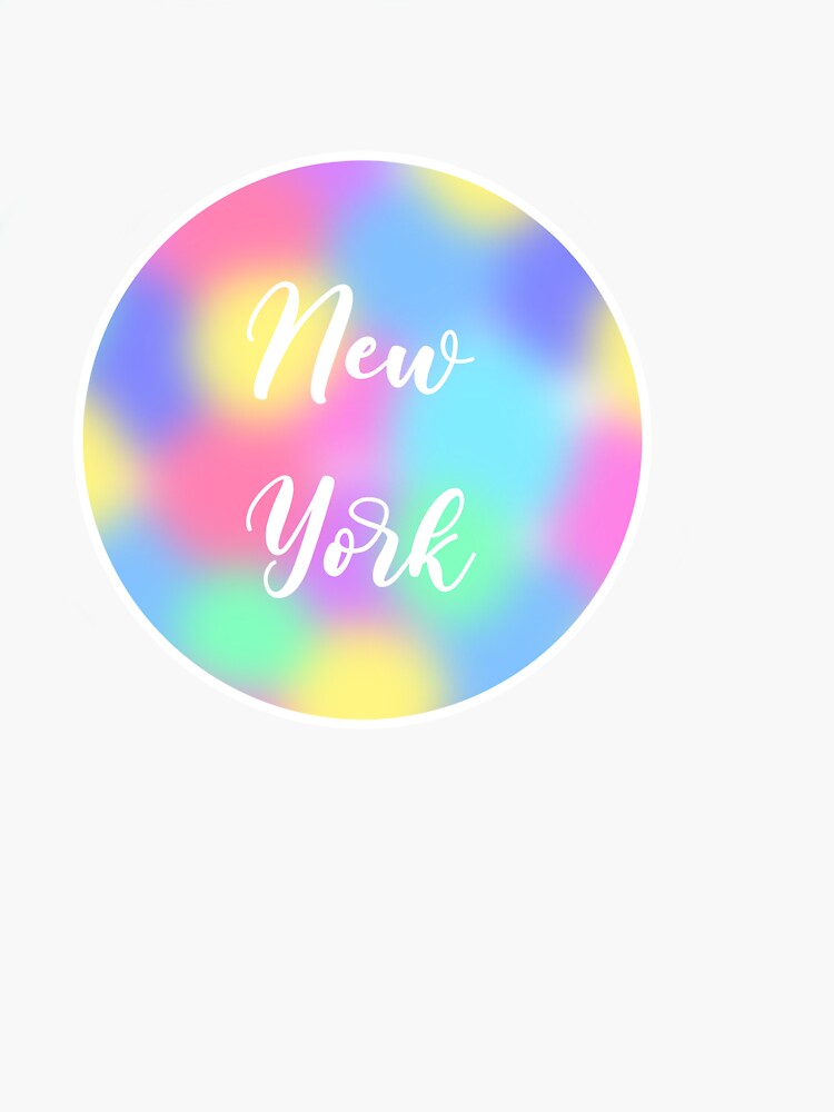 "Colorful New York Logo" Sticker for Sale by Cinderella13 | Redbubble