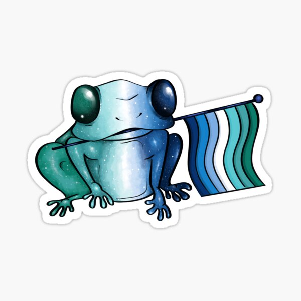 "MLM Gay Pride Flag Frog" Sticker by oh-hey-its-liv | Redbubble