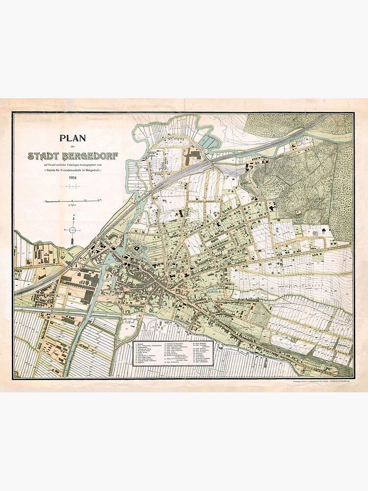 "Vintage Map of Burgdorf Germany (1904)" Poster by BravuraMedia | Redbubble