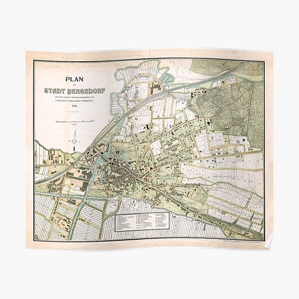 "Vintage Map of Burgdorf Germany (1904)" Poster by BravuraMedia | Redbubble