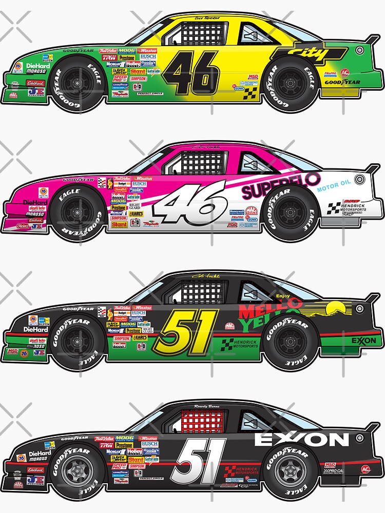 "Days of Thunder Car Collection Illustration, Cole Trickle, Rowdy Burns ...