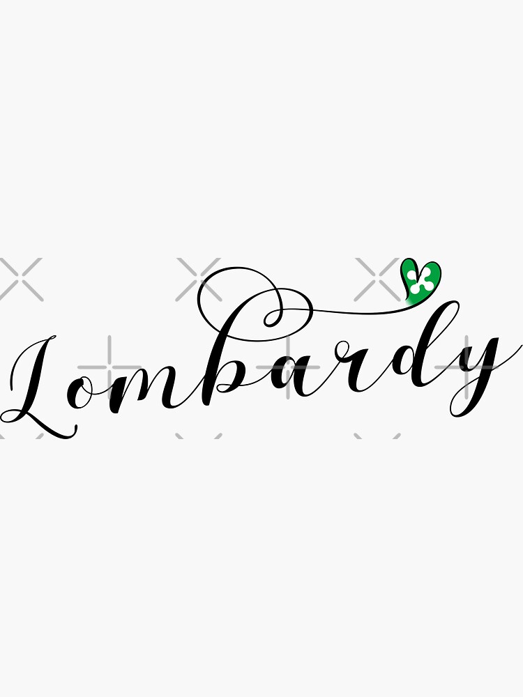 "Lombardy Flag Heart, Italy, Amo Lombardia" Sticker for Sale by ...