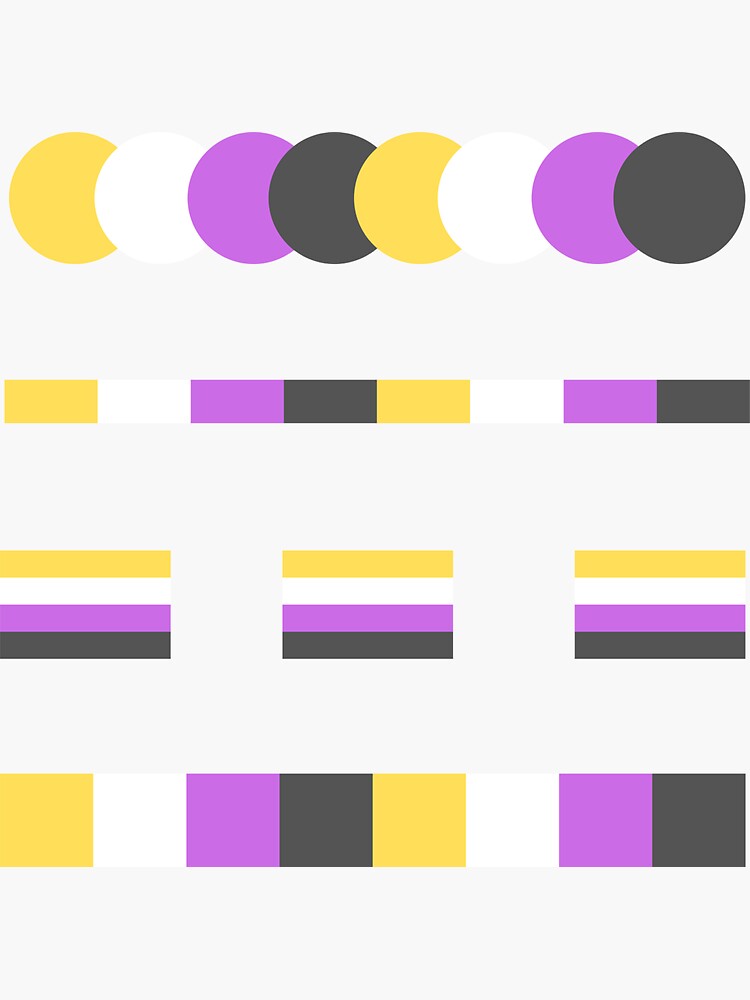 "Non-Binary Pride Sticker Pack" Sticker for Sale by alanxshby | Redbubble