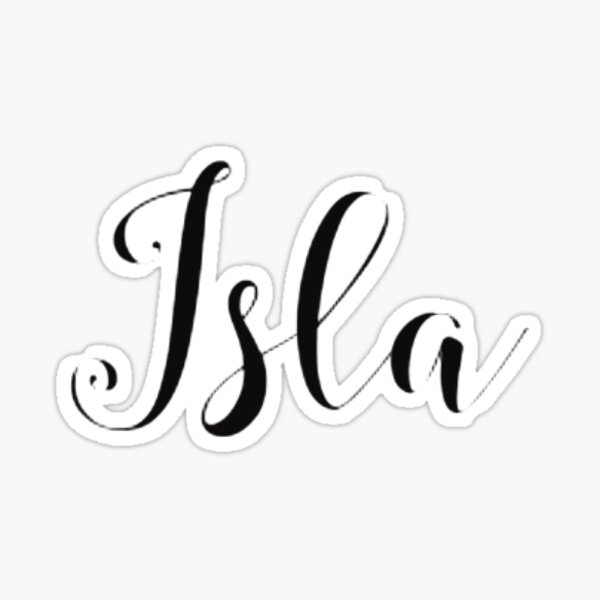 "Isla" Sticker for Sale by braceletsbyqu | Redbubble