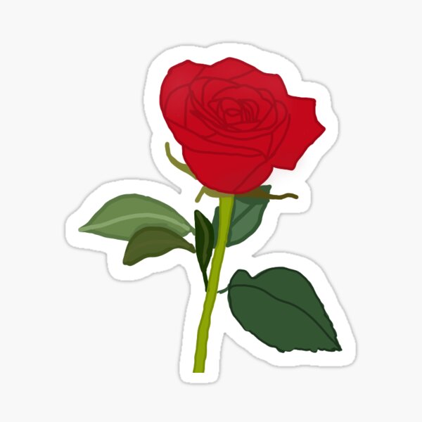 "Aesthetic rose sticker" Sticker for Sale by radsunshine | Redbubble