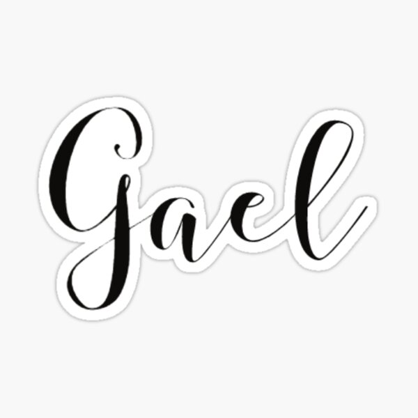 "Gael" Sticker for Sale by braceletsbyqu | Redbubble