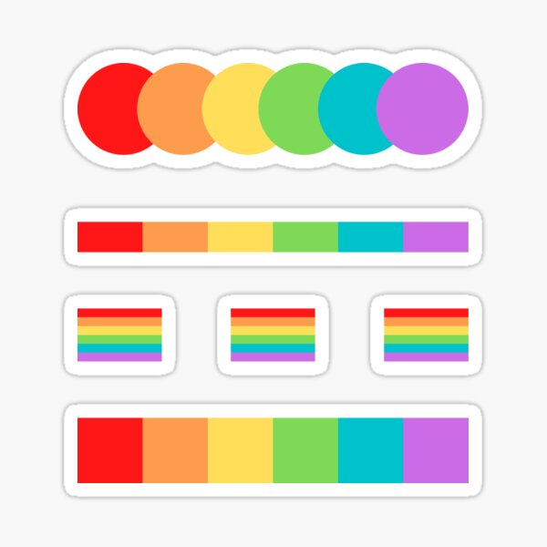"LGBT Rainbow Pride Flag Sticker Pack" Sticker for Sale by maudel ...