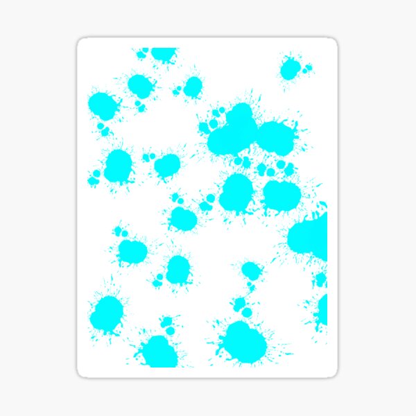 "light blue splatter" Sticker for Sale by starships123 | Redbubble