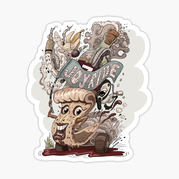 "Joyride toned - pizza & crew" Sticker for Sale by WallJamboree | Redbubble