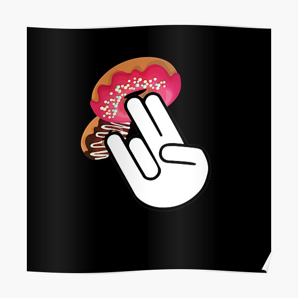 Paper Bumper Stickers Donut Fingers Shocker Stickers, Labels & Tags ...